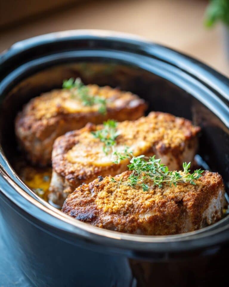 Dump dry stuffing mix on top to whip up this savory slow cooker delight.